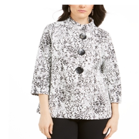 JM Collection | Jackets & Coats | Jm Collection Womens Textured Print ...